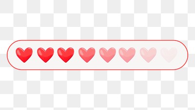 Heart loading bar png 3D | Premium PNG - rawpixel