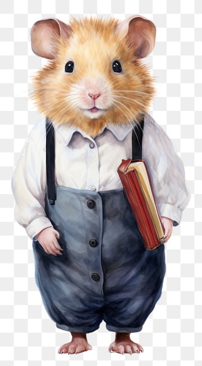 PNG Hamster wearing student drawing | Free PNG - rawpixel