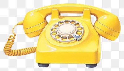 PNG Yellow phone white background | Premium PNG - rawpixel