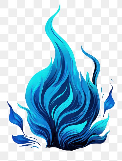 PNG Blue fire pattern black | Premium PNG - rawpixel