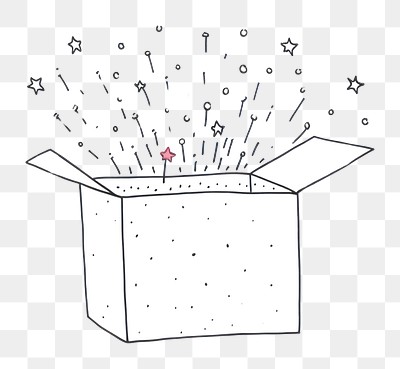 Minimal illustration open box drawing | Premium PNG - rawpixel