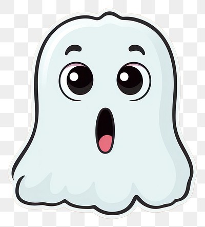 PNG Shocked ghost sticker anthropomorphic | Free PNG - rawpixel