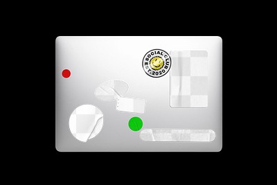 Laptop sticker png transparent mockup | Premium PNG - rawpixel