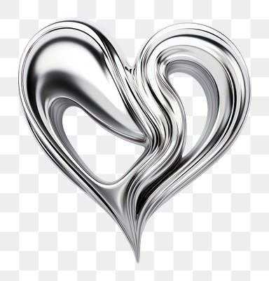heart jewelry silver shape. | Premium Photo Illustration - rawpixel