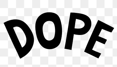Dope doodle typography design element | Premium PNG Sticker - rawpixel