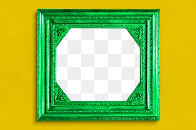 Frame PNG mockup, neon green | Free PNG Mockup - rawpixel
