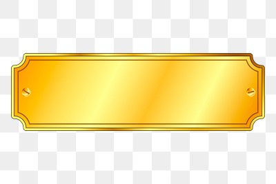 Gold plaque sign png sticker | Free PNG - rawpixel