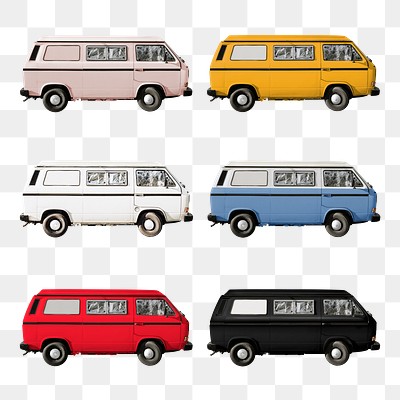 Retro blue van png sticker, | Free PNG Sticker - rawpixel