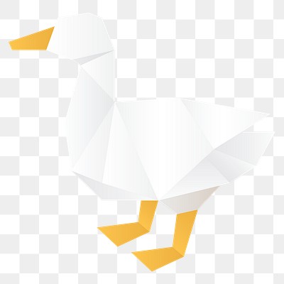 Duck paper craft png polygon | Free PNG Sticker - rawpixel