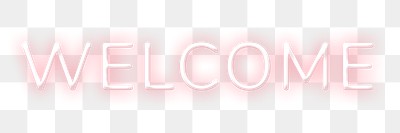 Glowing welcome text png neon | Premium PNG - rawpixel