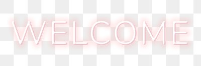 Pink neon welcome png word | Premium PNG - rawpixel