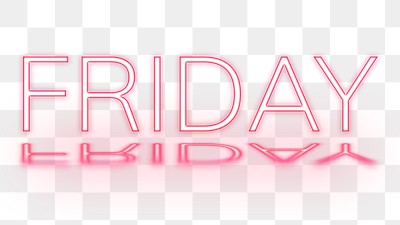 Png Friday word neon pink | Premium PNG - rawpixel