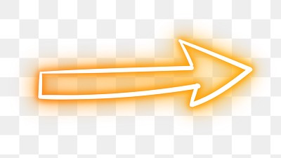 Neon yellow straight arrow sign | Premium PNG Sticker - rawpixel