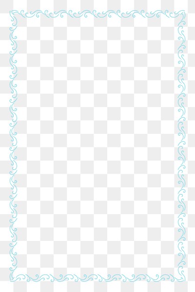 Turquoise ornamental frame design element | Premium PNG - rawpixel