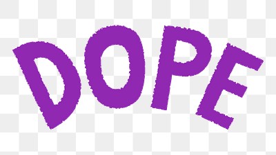 Dope doodle typography design element | Premium PNG - rawpixel