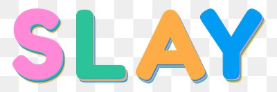 Png slay word art font | Premium PNG Sticker - rawpixel
