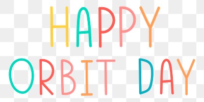 Colorful happy orbit birthday typography | Premium PNG Sticker - rawpixel