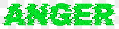 Green blurred word ANGER typography | Premium PNG Sticker - rawpixel
