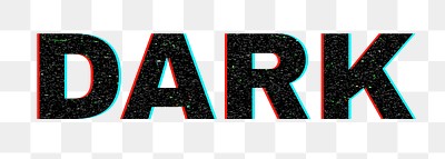 Blurred word DARK png typography | Free PNG Sticker - rawpixel