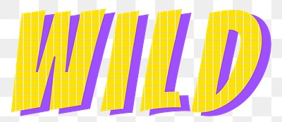 Word wild funky typography png | Premium PNG Sticker - rawpixel