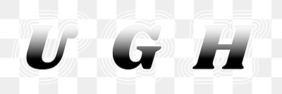 Ugh png retro font typography | Premium PNG Sticker - rawpixel