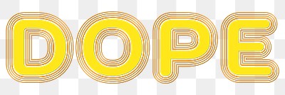 Transparent dope offset stroke typography | Premium PNG Sticker - rawpixel