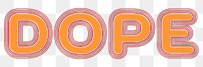 Transparent dope offset stroke typography | Premium PNG Sticker - rawpixel