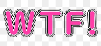 Funky typography wtf transparent typography | Premium PNG Sticker ...