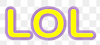 Transparent lol offset stroke typography | Premium PNG Sticker - rawpixel
