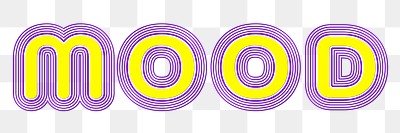 Transparent mood offset stroke lettering | Premium PNG Sticker - rawpixel