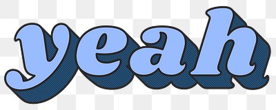 Yeah text png retro bold | Free PNG Sticker - rawpixel
