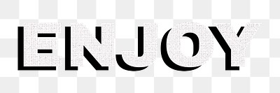 Png enjoy typography, drop shadow | Free PNG Sticker - rawpixel