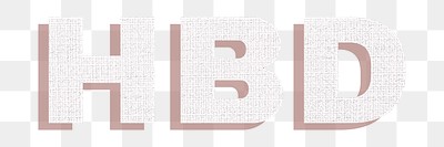 Text HBD png typography font | Premium PNG Sticker - rawpixel