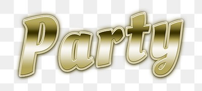 Retro gold party png neon | Premium PNG Sticker - rawpixel