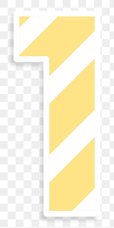 Number one font illustration png | Premium PNG Sticker - rawpixel