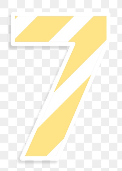 Number seven font illustration png | Premium PNG Sticker - rawpixel