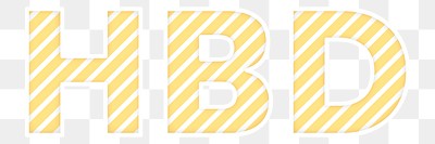 HBD png candy cane font | Free PNG Sticker - rawpixel