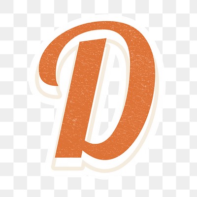 Letter D retro bold font | Premium PSD - rawpixel