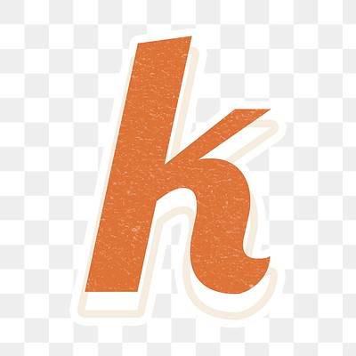 Retro letter K bold typography | Premium PNG Sticker - rawpixel