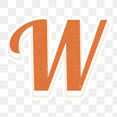 Letter W bold font lettering | Premium PNG Sticker - rawpixel