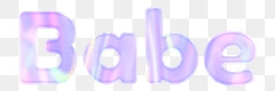 Babe png word sticker holographic | Free PNG Sticker - rawpixel