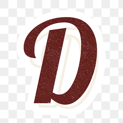 Letter D cursive stylish vintage | Premium PNG Sticker - rawpixel