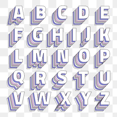 Pastel alphabet retro layered vector | Premium Vector - rawpixel