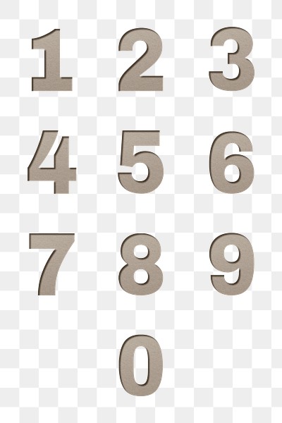 Paper cut 3d numbers png | Free PNG - rawpixel