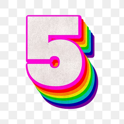 Png number five font vintage | Free PNG Sticker - rawpixel