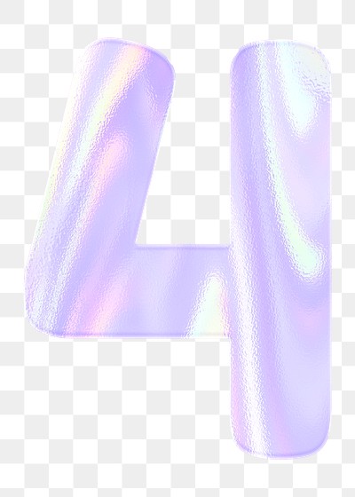 Numerical sticker number four png | Premium PNG Sticker - rawpixel