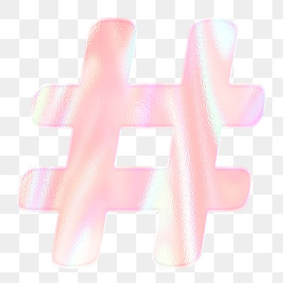 Shiny hash icon sticker png | Free PNG Sticker - rawpixel