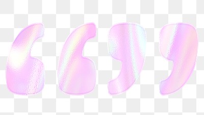 Holographic pastel quotation marks png | Premium PNG Sticker - rawpixel