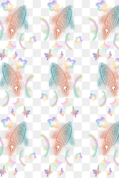 Png neon star rocket doodle | Free PNG - rawpixel