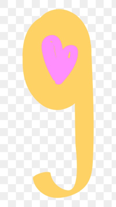 Hand drawn number 9 png | Free PNG Sticker - rawpixel